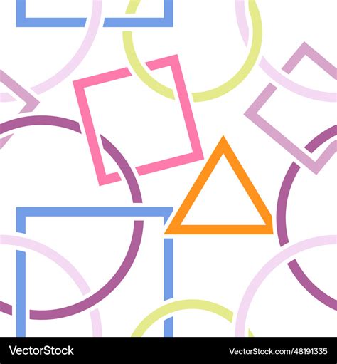 Abstract Seamless Geometric Design Template Vector Image