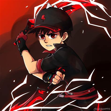 Boboiboy Thunderstorm Cartoon Boboiboy Galaxy Halilintar Anime Bodegowasune