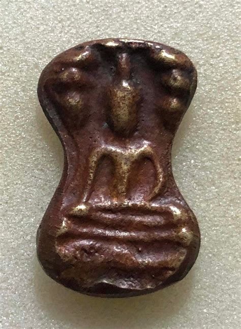 เหรียญหล่อพระมเหศวรหลวงพ่อโบ้ย วัดมะนาว พิมพ์เล็ก สวยผิวหิ้งเดิมๆ สุพรรณบุรี อมูเลท