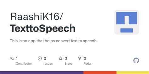 Github Raashik16texttospeech This Is An App That Helps Convert Text To Speech