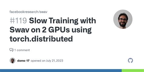 slow training with swav on 2 gpus using torch distributed · issue 119
