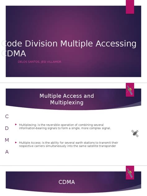 code division multiple accessing cdma delos santos jesi villamor