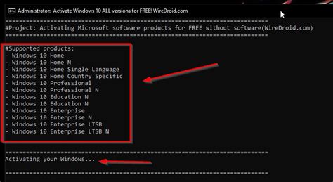 Windows 10 Activate Cmd