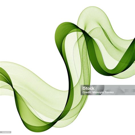 Abstract Colorful Wave Pattern Vector Design Element Green Wave Eps 10 Stock Illustration