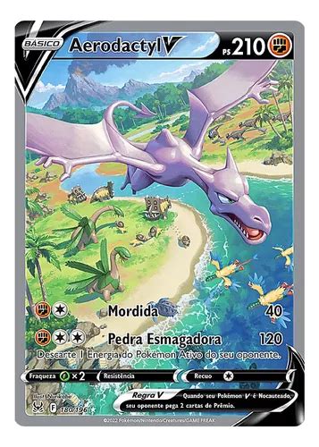 Carta Pokémon Aerodactyl V Arte Alternada Origem Perdida R 190 Em São