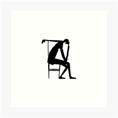 Drawing By Franz Kafka The Thinker Art Print For Sale By Kierkegaard Redbubble