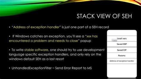 Seh Based Buffer Overflow Vulnerability Exploitation Ppt