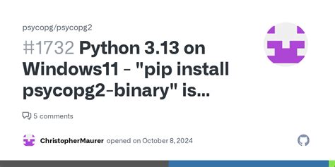 Python On Windows Pip Install Psycopg Binary Is Erroring Asking Me To Install The