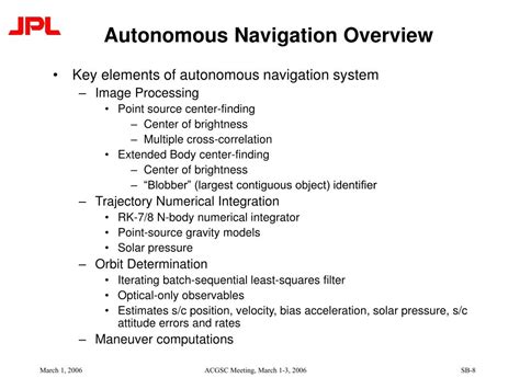 PPT Autonomous Navigation For Deep Space Missions PowerPoint Presentation ID
