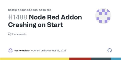 Node Red Addon Crashing On Start Issue Hassio Addons Addon Node Red GitHub
