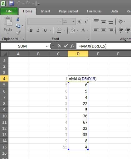 Excel Training Finding The Highest And Lowest Numbers
