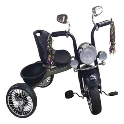 Triciclo Harley Infantil Para Niño Verde Img 1