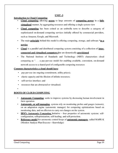 Introduction To Cloud Computing The Main Principle Behind This Model Is Offering Computing