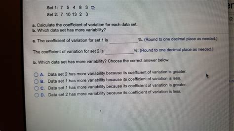 Solved Set1 7 5483 Set 2 7 10 13 2 3 A Calculate The