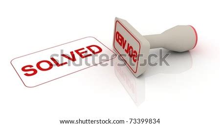 Solved Stamp Stock Photo Shutterstock