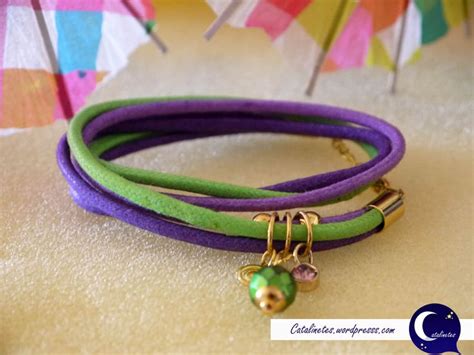 Pulsera Arco Iris Morada Y Verde Para Más Fotos E Información Visitar Catalinetes