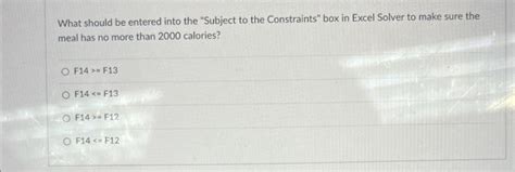 Solved Consider Problem 16 In Chapter 4 A Dietician For The