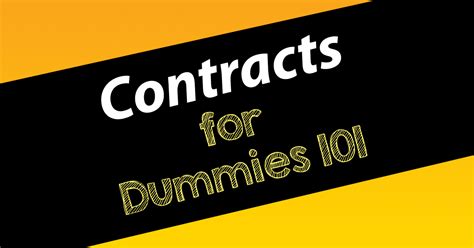 Contract Law For Dummies Coetzee Attorneys