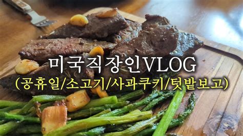 미국일상 🍎 소고기먹고 쿠키굽고 텃밭둘러보면 다 끝나버리는 직장인주말브이로그 미국직장인 워킹맘 Youtube