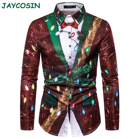 JAYCOSIN, рождественские мужские свадебные костюмы,, рубашка, топ ...