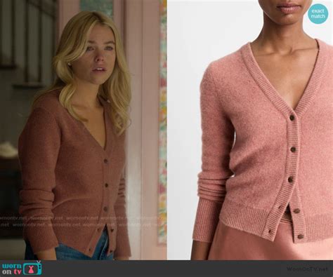Wornontv Simones V Neck Cardigan On Sirens Milly Alcock Clothes And Wardrobe From Tv