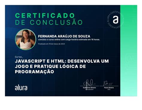 Gostaria De Compartilhar Que Recebi Uma Nova Certificação Javascript E Html Desenvolva Um Jogo