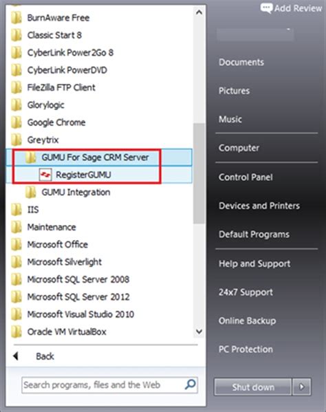 registering gumu™ sage crm sage 100 integration sage crm tips
