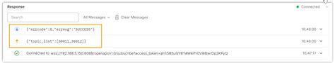 使用 Postman 监控 WebSocket API 事件
