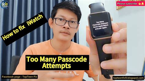Too Many Passcode Attempts Reset Apple Watch And Pair Again Youtube
