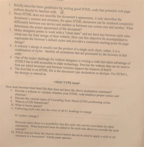 Solved 1 Briefly Describe Three Guidelines For Writing Good