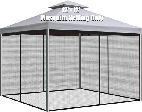 Gazebo Netting Replacement 10x12 Universal Mosquito Netting Outdoor Screen Walls 4 Panel