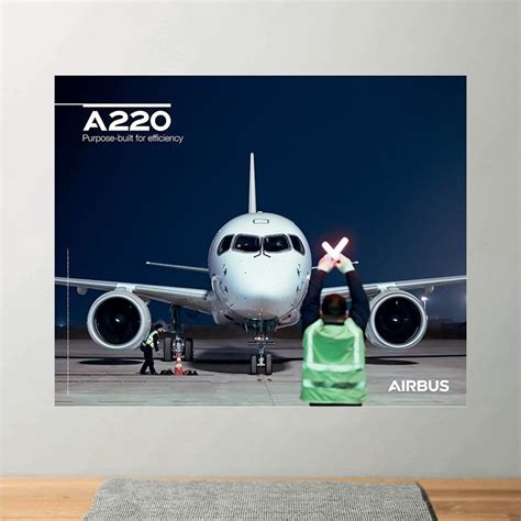 Airbus A220 Poster Front View