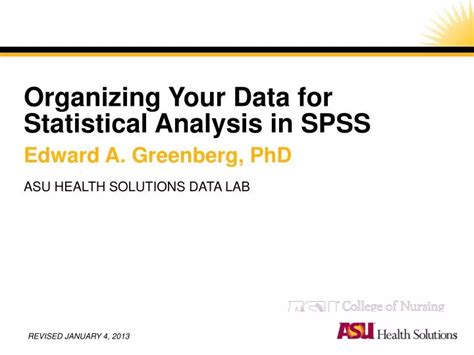 PPT Organizing Your Data For Statistical Analysis In SPSS PowerPoint Presentation ID