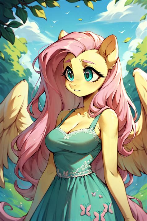 3341925 Safe Ai Content Ai Generated Prompter Saberclaw1x Fluttershy Pegasus Anthro G4