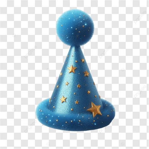 축제 축하와 즐거운 모임에 딱 맞는 흰색 별들로 장식된 파란색 파티 모자 파란색 파티 모자 파티 모자 별 파란 모자 Png 일러스트 및 이미지 에 대한 무료 다운로드