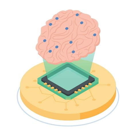 Isometric Icon Of Digital Brain 24450501 Vector Art At Vecteezy