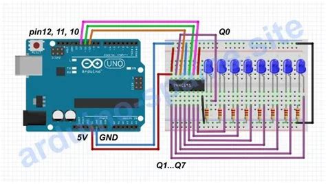 74hc595 with arduino tutorial