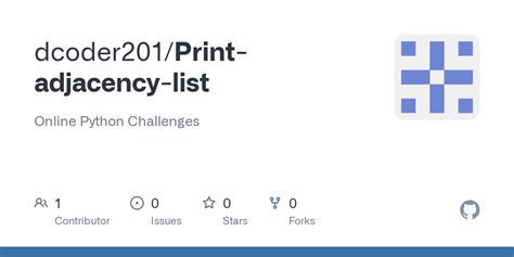 github dcoder201 print adjacency list online python challenges