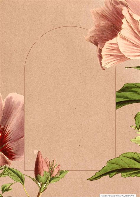Vintage Pink Orange Canva Wedding Invitation Templates