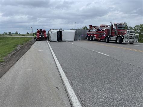 Driver Suffers Minor Injuries After Semi Trailer Rolls On Highway