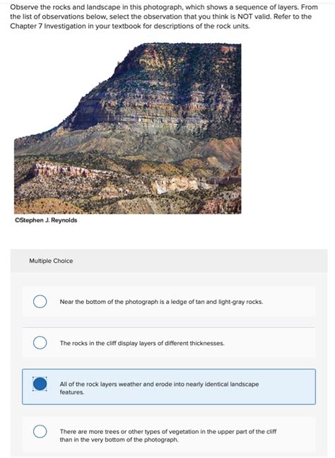 Solved Observe The Rocks And Landscape In This Photograph