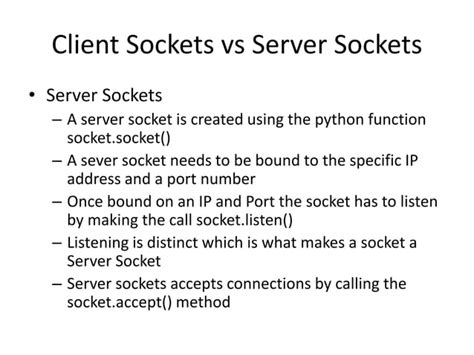 Python Sockets Ppt