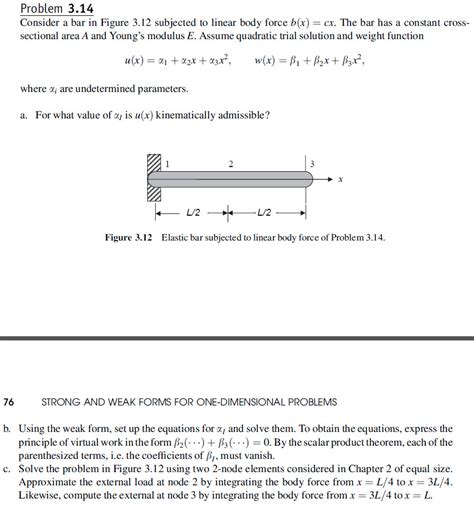 Consider A Bar In Figure 3 12 Subjected To Linear