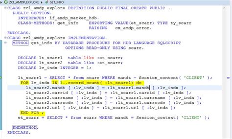 Hana Sql Internal Table With More Operations Sapcodes