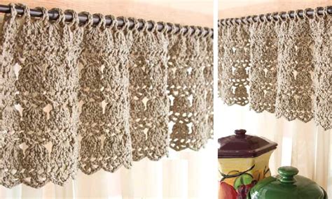 Crochet Pretty Window Topper Patterns Crochet Curtain Pattern