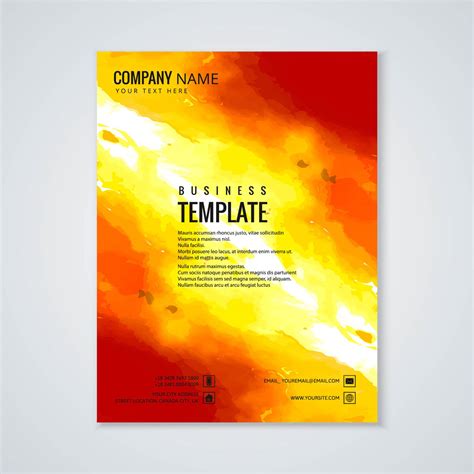 Abstract Colorful Watercolor Brochure Template Design 249139 Vector Art At Vecteezy