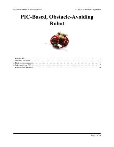 Pololu Pic Based Obstacle Avoiding Robot Pololu Robotics And