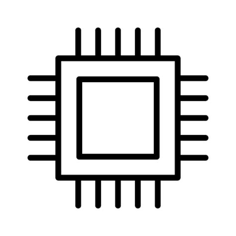 Premium Vector Chip Sign Symbol Vector Glyph Icon