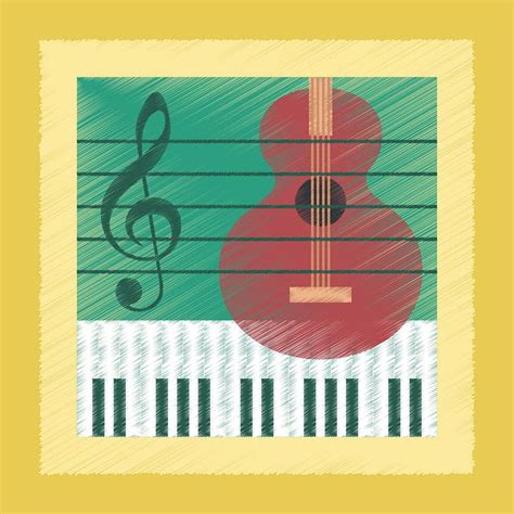 플랫 음영 스타일 아이콘 음악 레슨 벡터 Ai Eps Uidownload