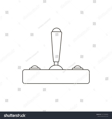Retro Joystick Drawing Vector Illustration Stock Vector Royalty Free 1977309836 Shutterstock